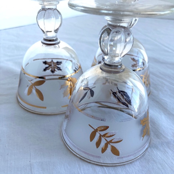 Libbey | Dining | Vintage Libbey Golden Foliage Bar Glasses Set Of 3 ...